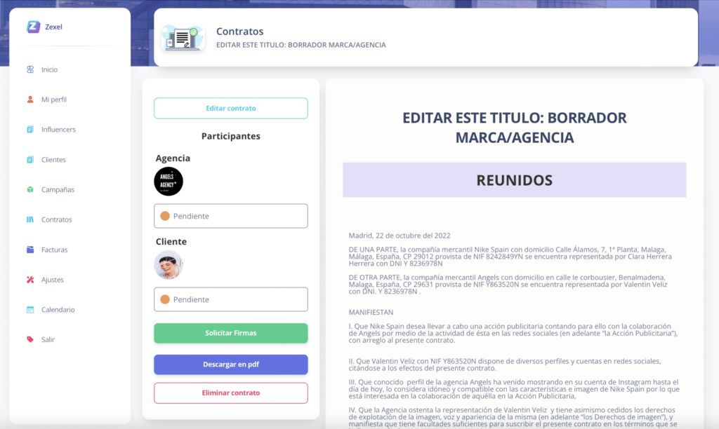 Modelo de contrato con influencer: 4 cláusulas importantes