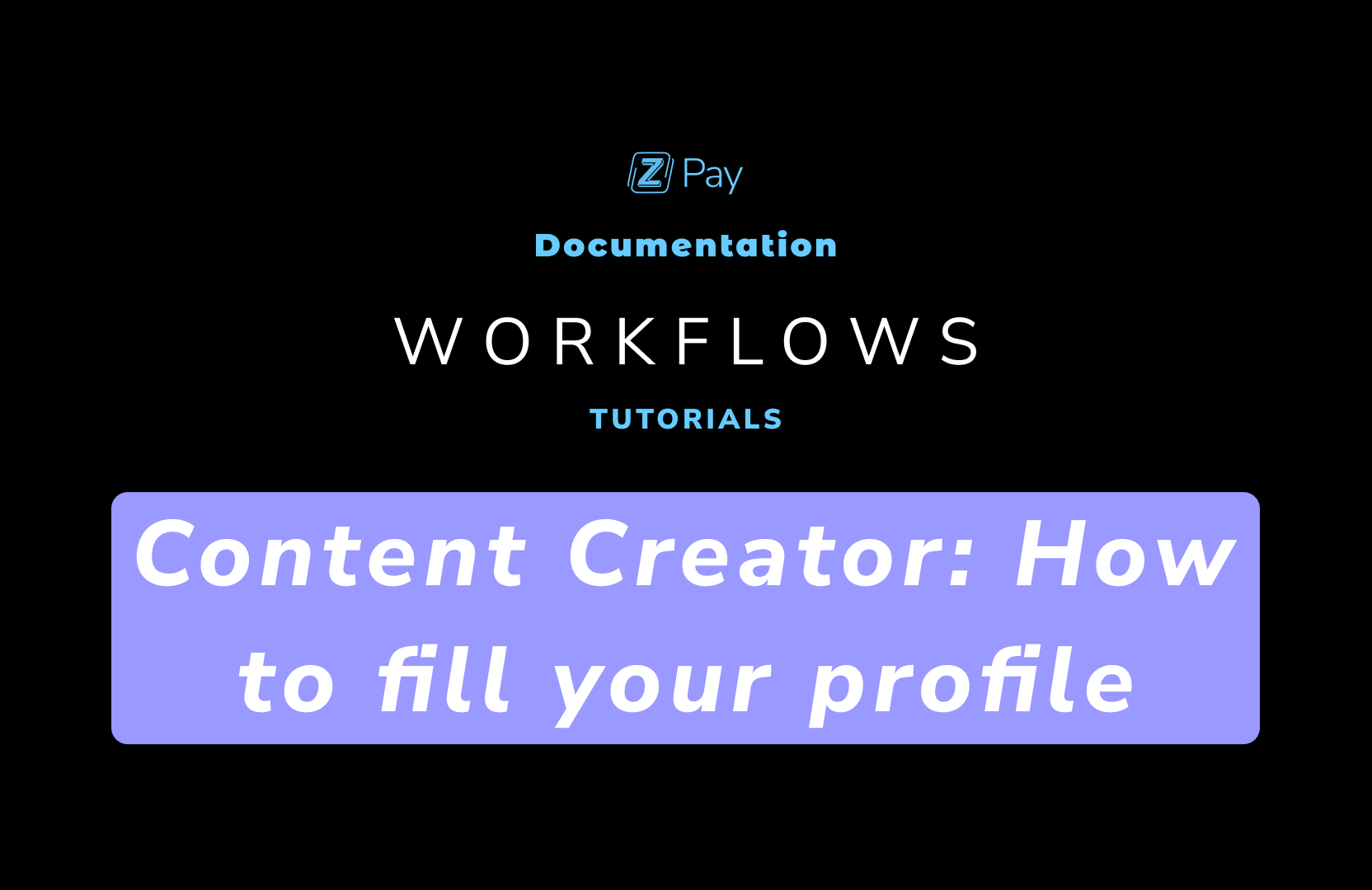 Content Creator - How to fill your profile - zexel.io